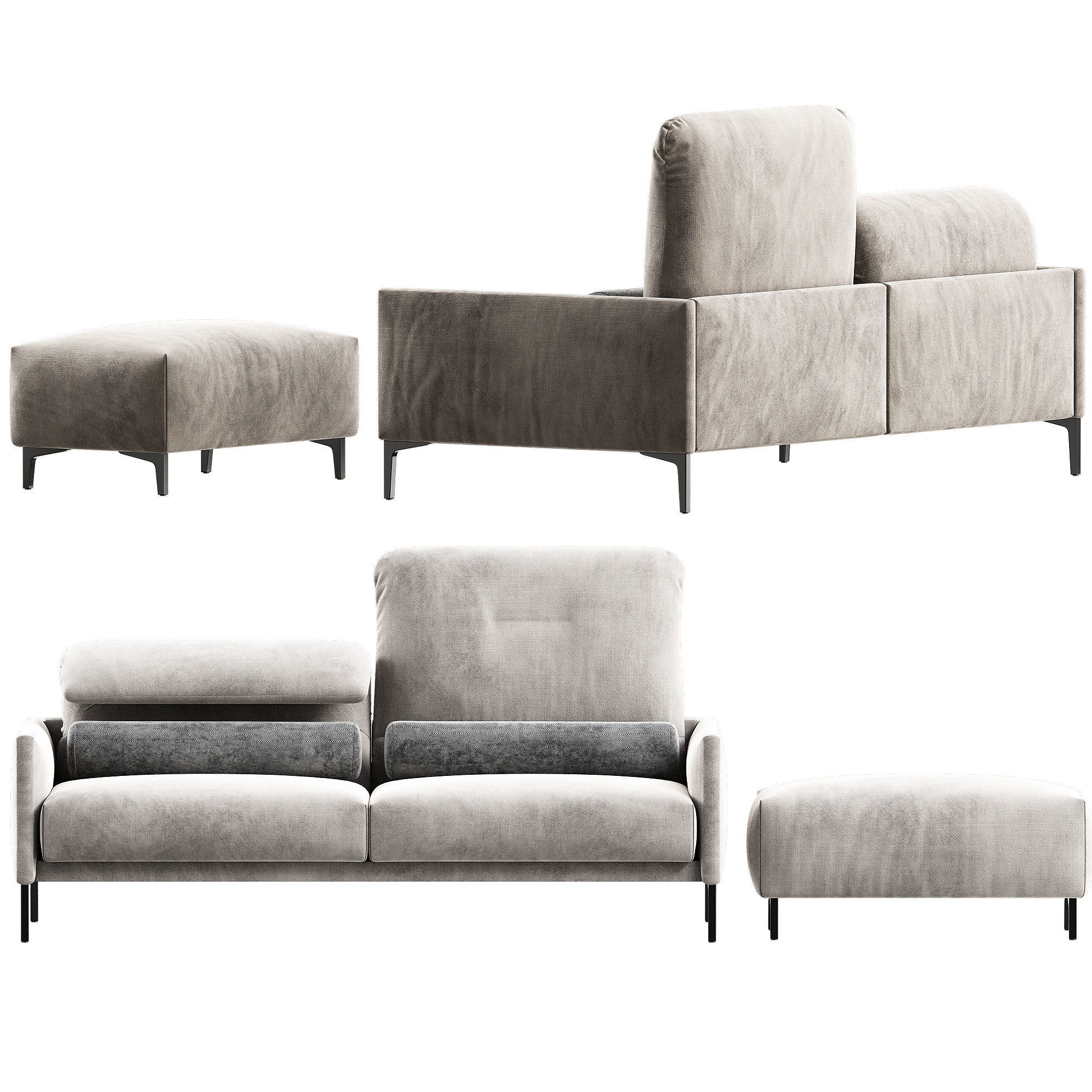 3D model AVALANCHE Sofa VR / AR / low-poly | CGTrader