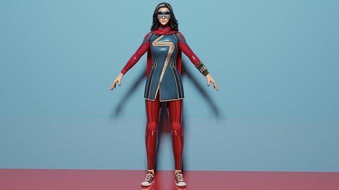 Ms Marvel 3D model rigged | CGTrader