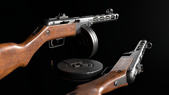 3D model PPSH-41 Submachine Gun VR / AR / low-poly | CGTrader