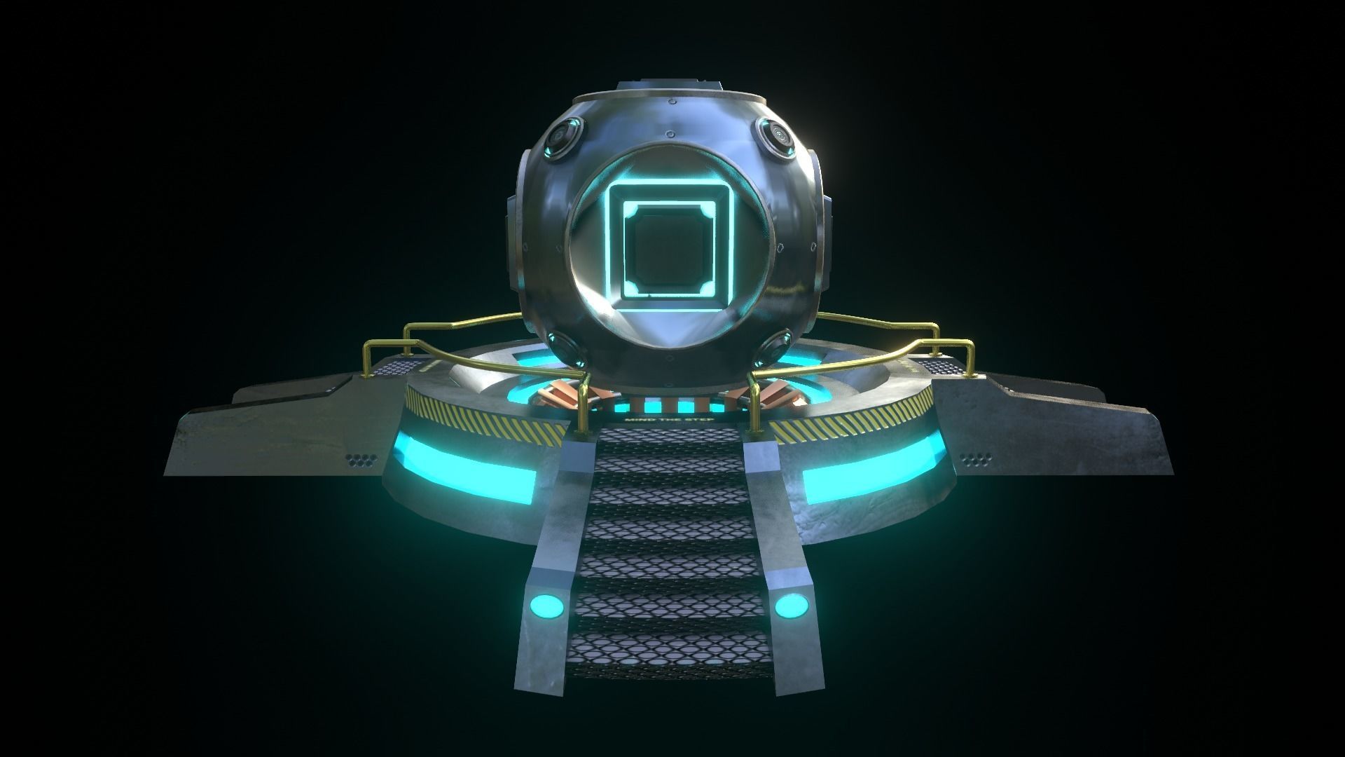 3D model Sci-Fi Reactor VR / AR / low-poly | CGTrader