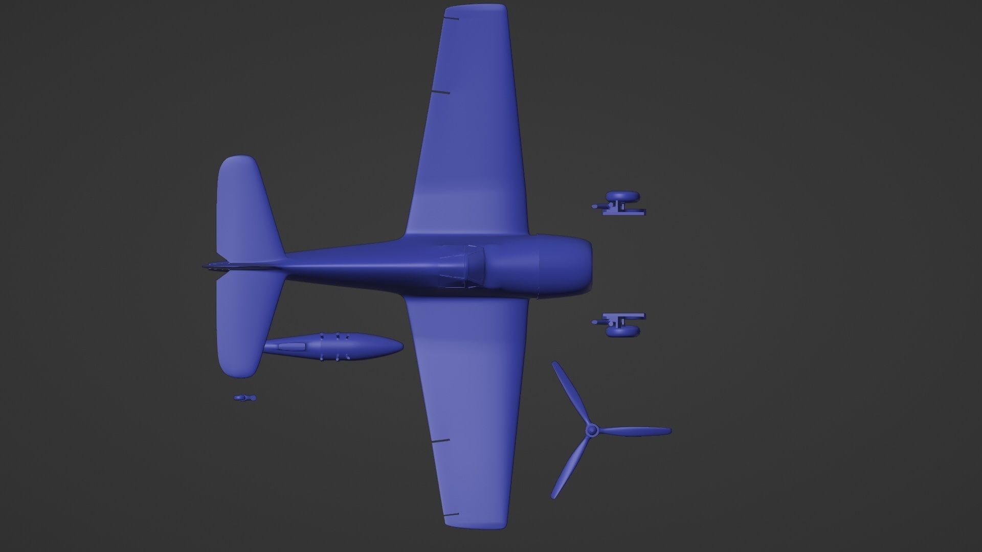Grumman F6F Hellcat - 3d print 3D model 3D printable | CGTrader