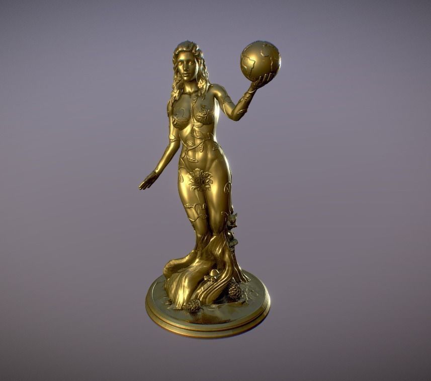 Estatua diosa Gaia o Gea - Mother Earth 3D model 3D printable | CGTrader