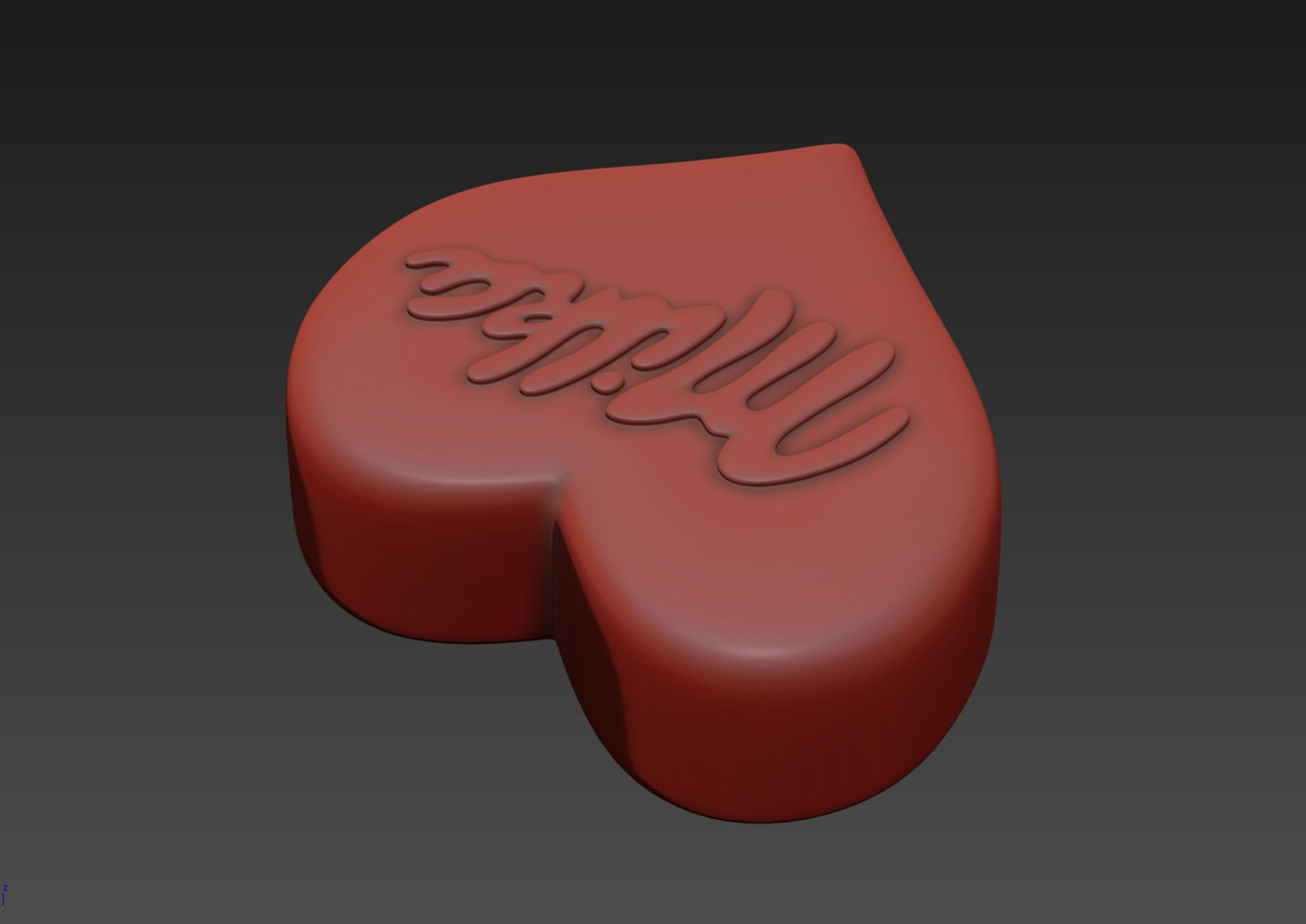 Milka Heart Love Chocolate Candy 3D model | CGTrader