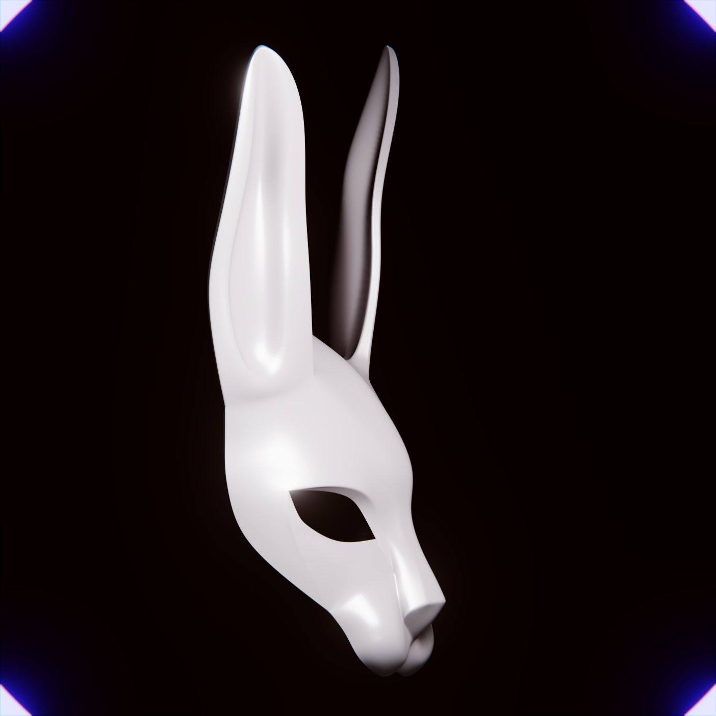 Rabbit mask V2 3D model 3D printable | CGTrader