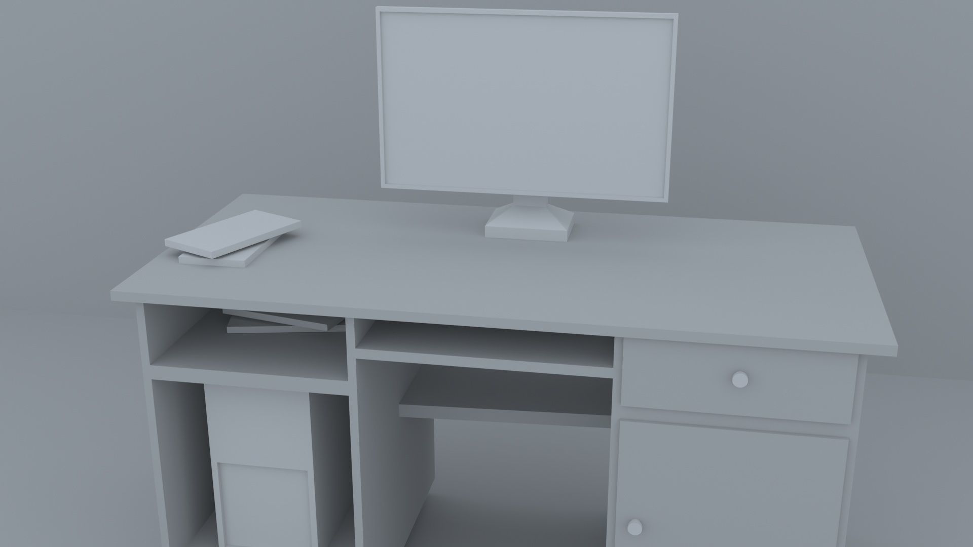 3D model computer table VR / AR / low-poly | CGTrader