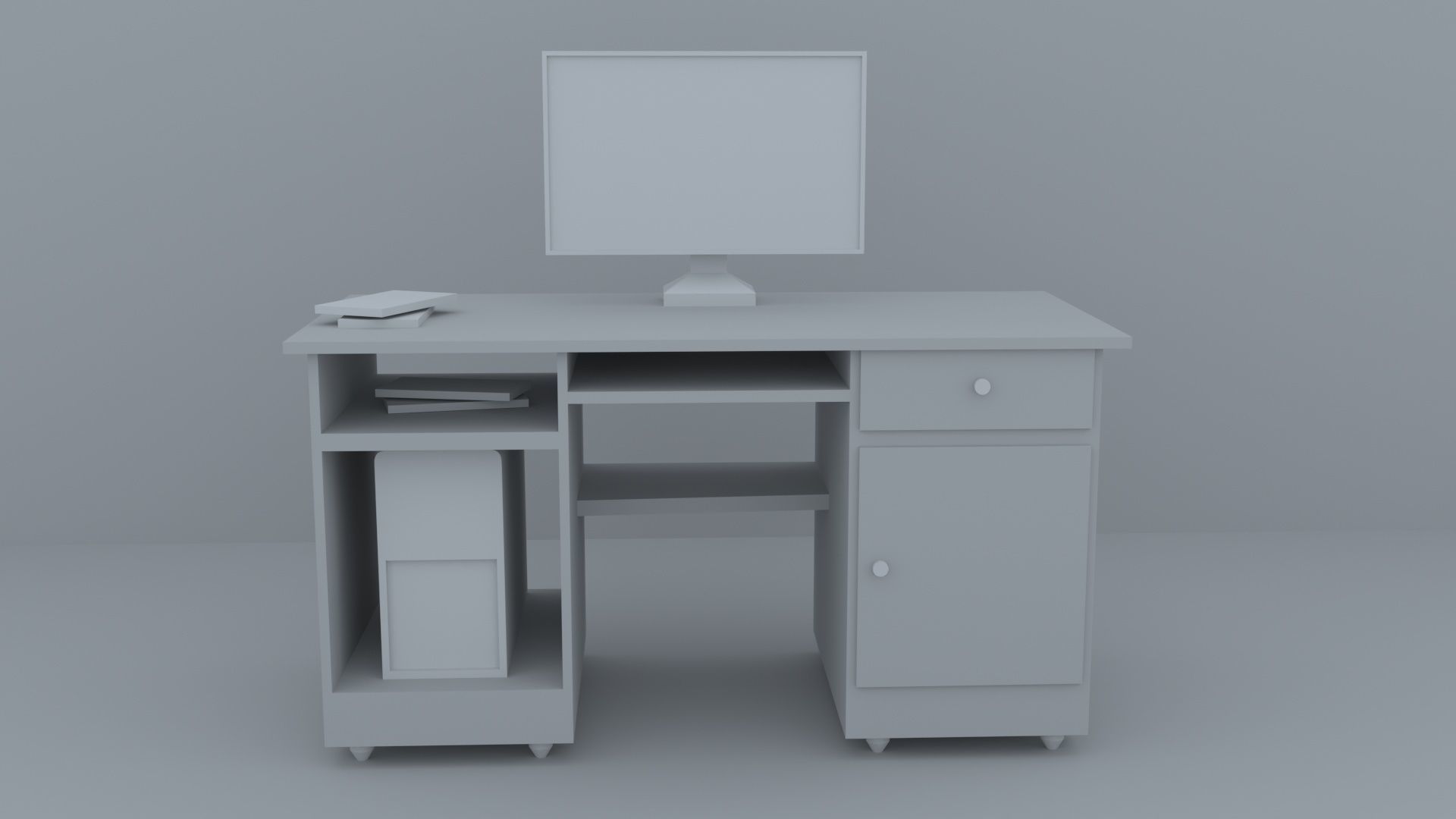 3D model computer table VR / AR / low-poly | CGTrader