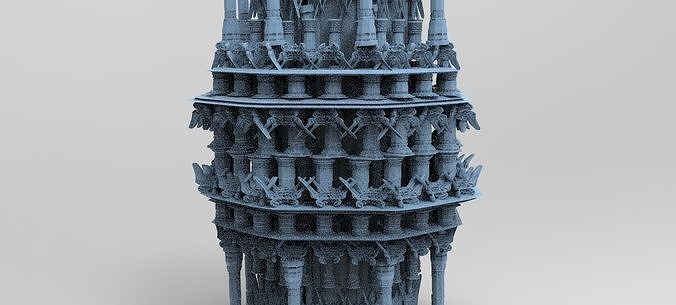Celtic Gods Tower 2 designs 3D model | CGTrader
