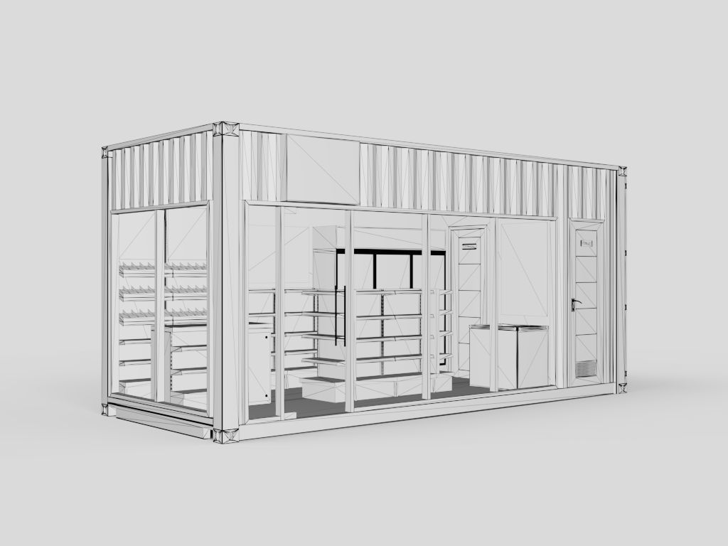 Kiosk Container Design Ideas 3D model | CGTrader
