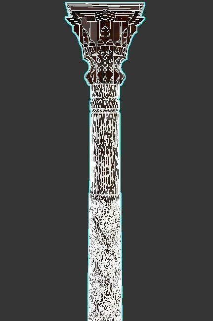 Traditional Central Asia Column 3D model | CGTrader