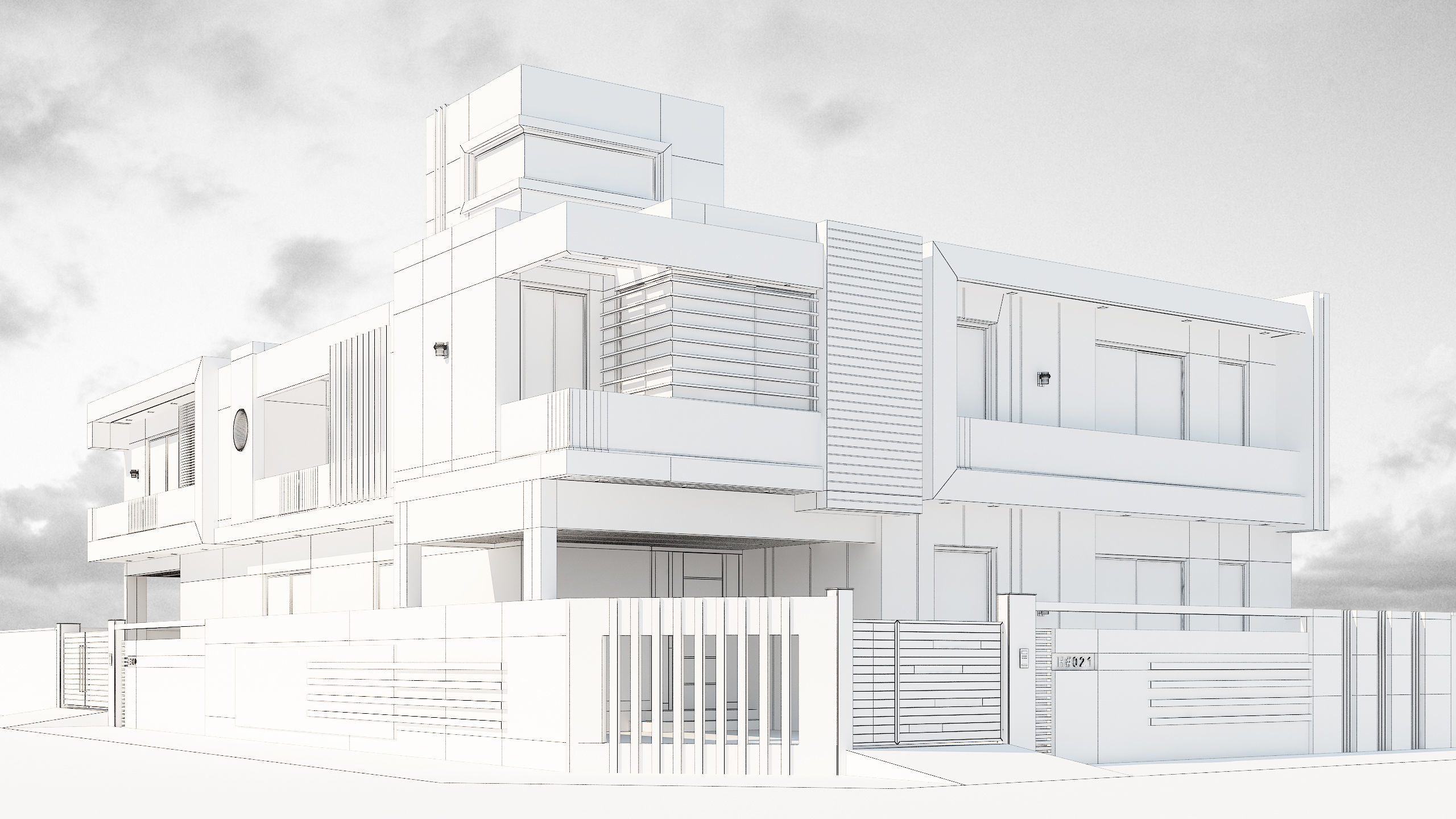 3D House Exterior Model Download By Al Ghazi Design Studio 3D model ...