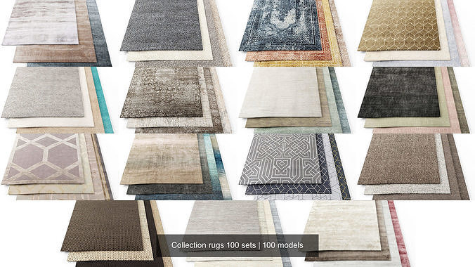 Collection rugs 100 sets VR / AR / low-poly | CGTrader