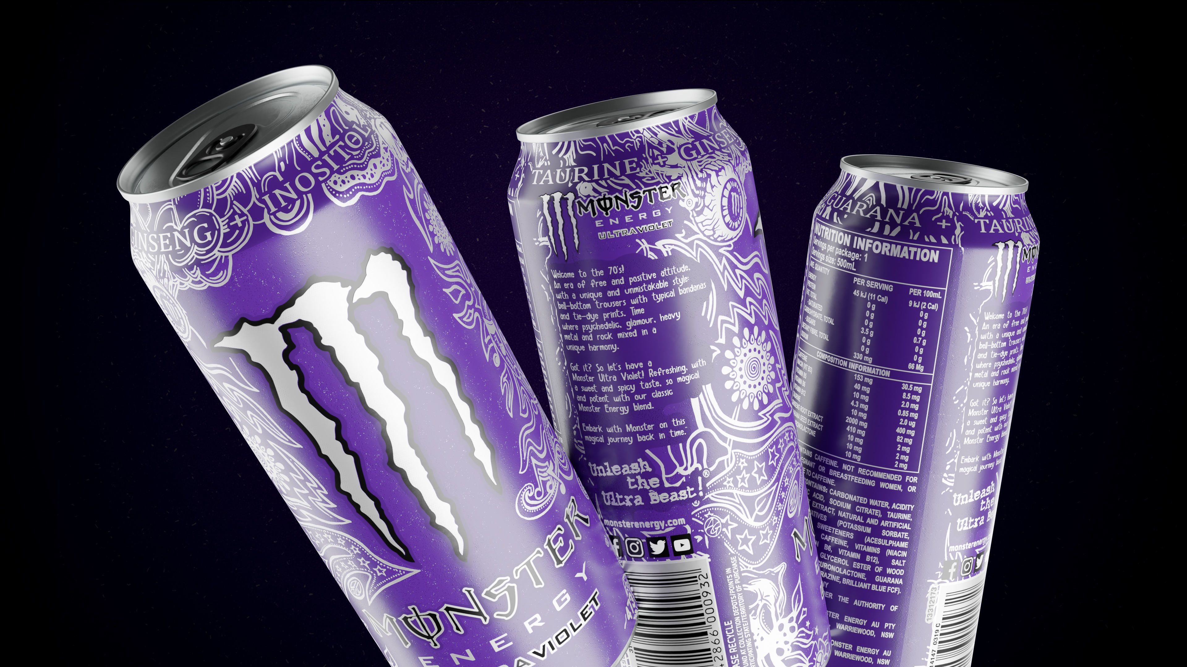 Monster energy Ultra Violet 3D Model PBR 3D model 3D model 3D model ...