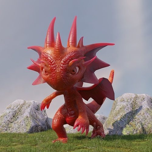3D model cute dragon VR / AR / low-poly | CGTrader