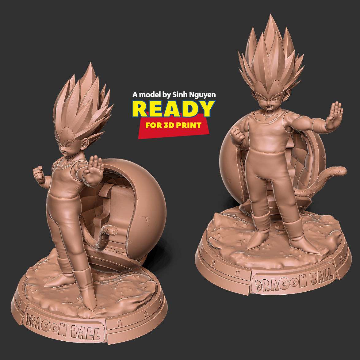 Young Vegeta 3D model 3D printable | CGTrader