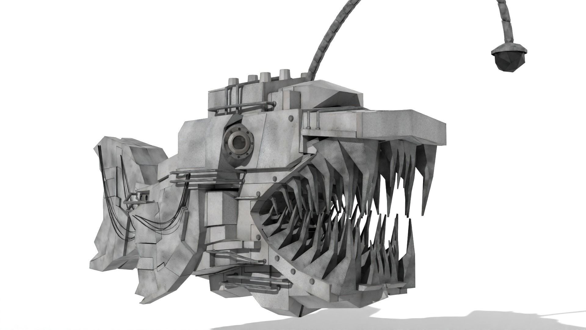 3D model Sci fi Creatures Fish SA-2 - Low Poly VR / AR / low-poly ...