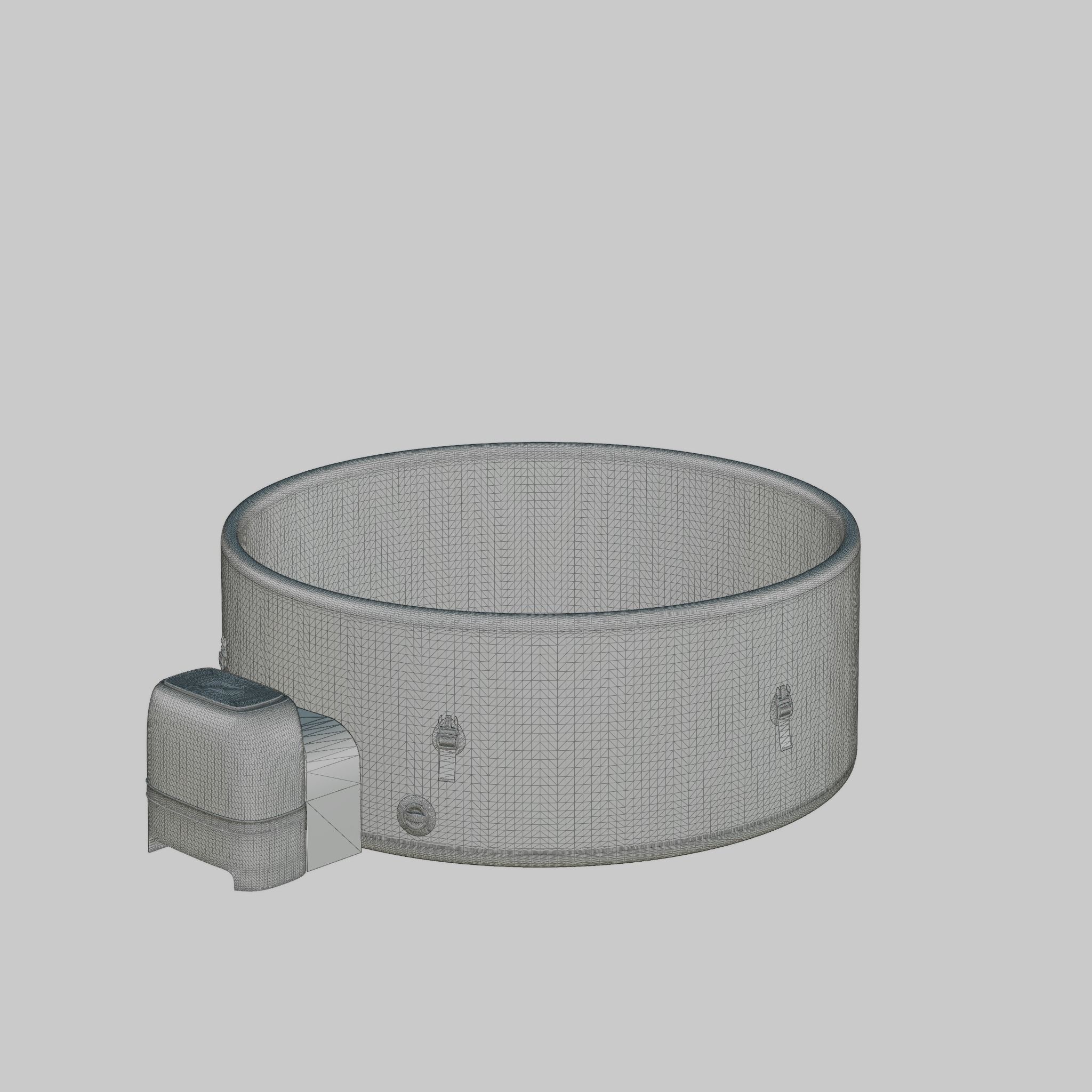 3D model 3D model of Hot Tub Jacuzzi MSPA Mono 6p VR / AR / low-poly ...