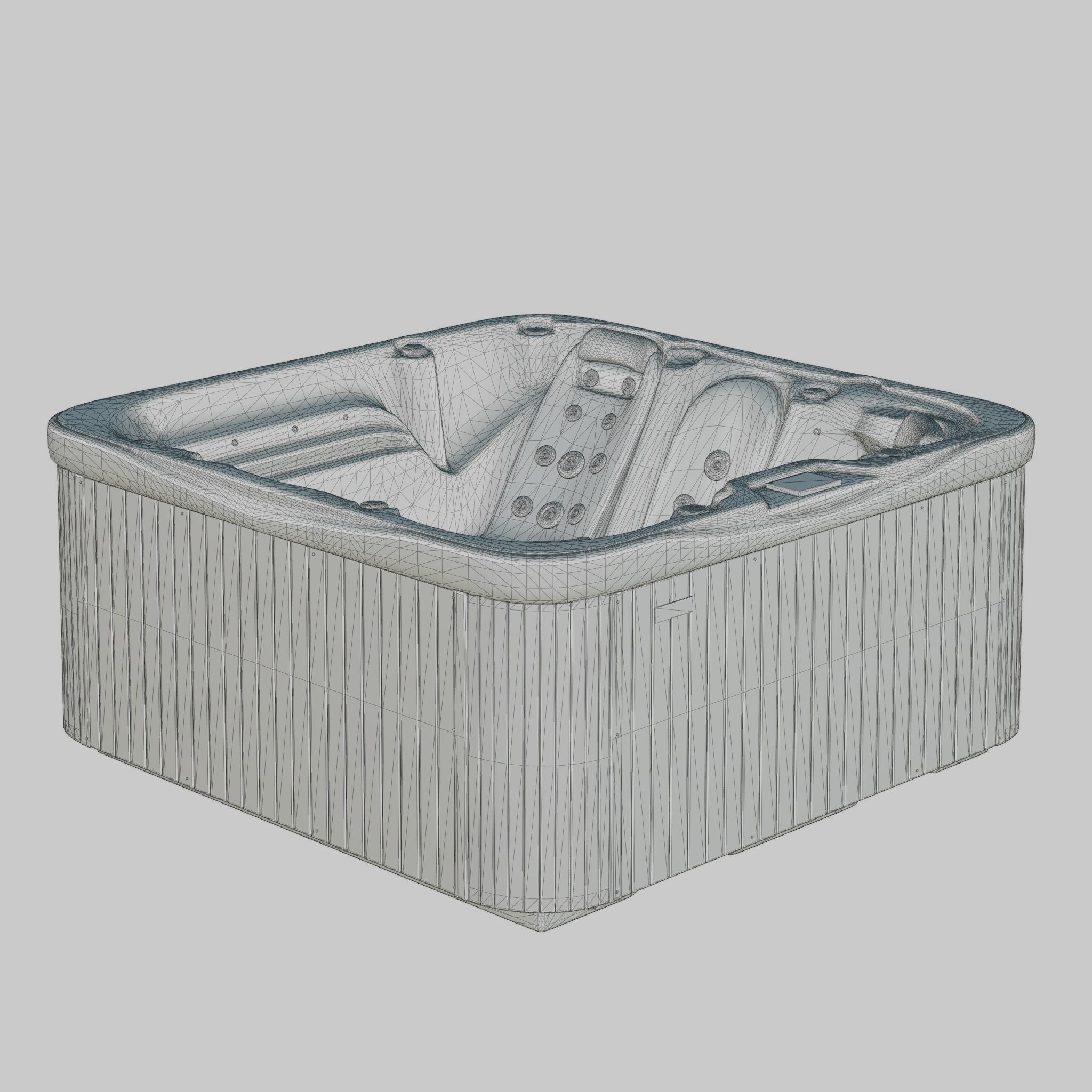 3D model 3D model of Hot Tub Jacuzzi MSPA Geiranger VR / AR / low-poly ...