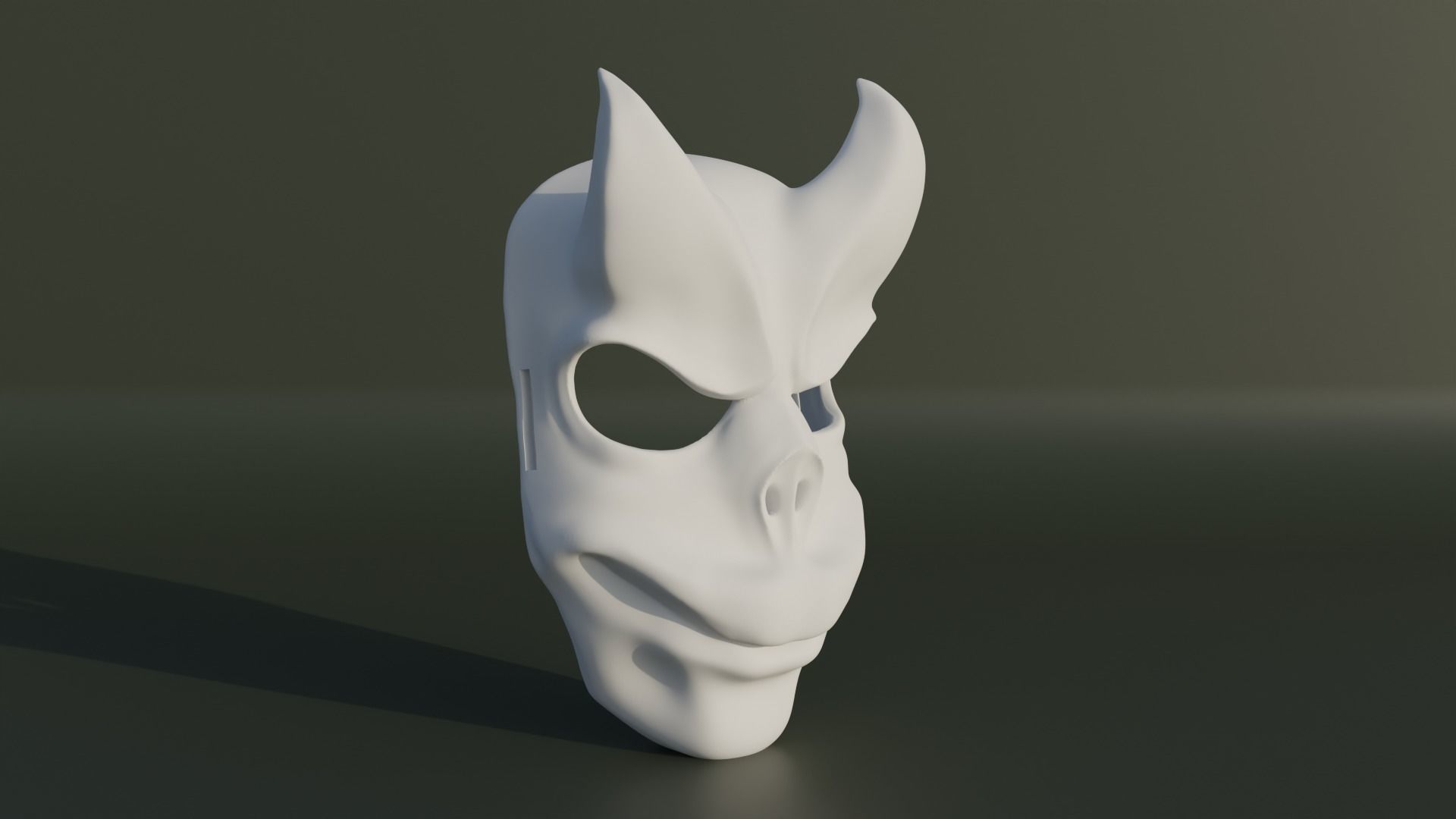 Devil Face Mask - Pig Cosplay Mask 3D model 3D printable | CGTrader