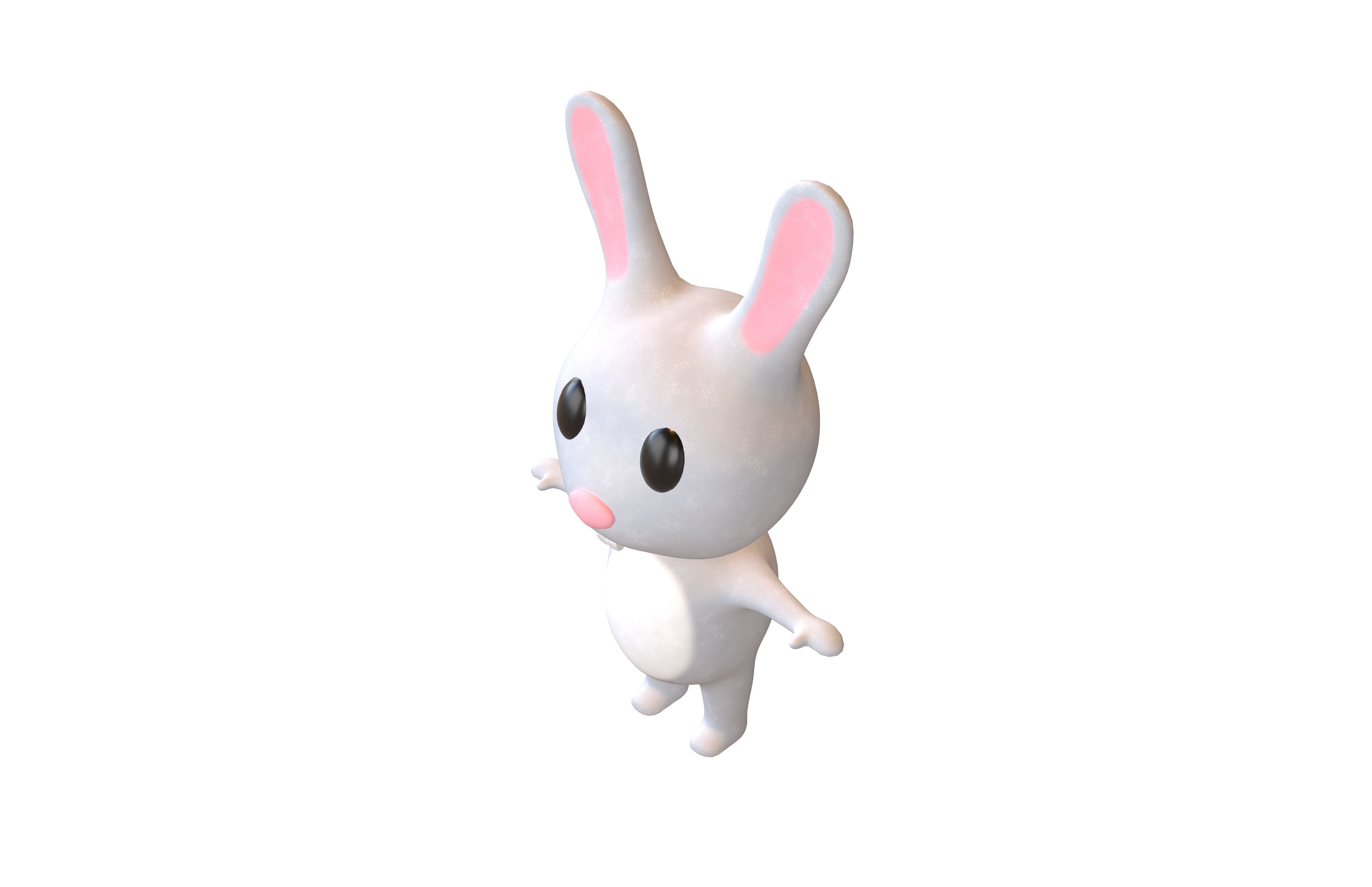 3D model Cartoon Animals Rabbit Character v1 005 VR / AR / low-poly ...