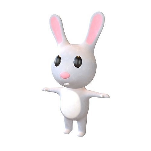 3D model Cartoon Animals Rabbit Character v1 005 VR / AR / low-poly ...