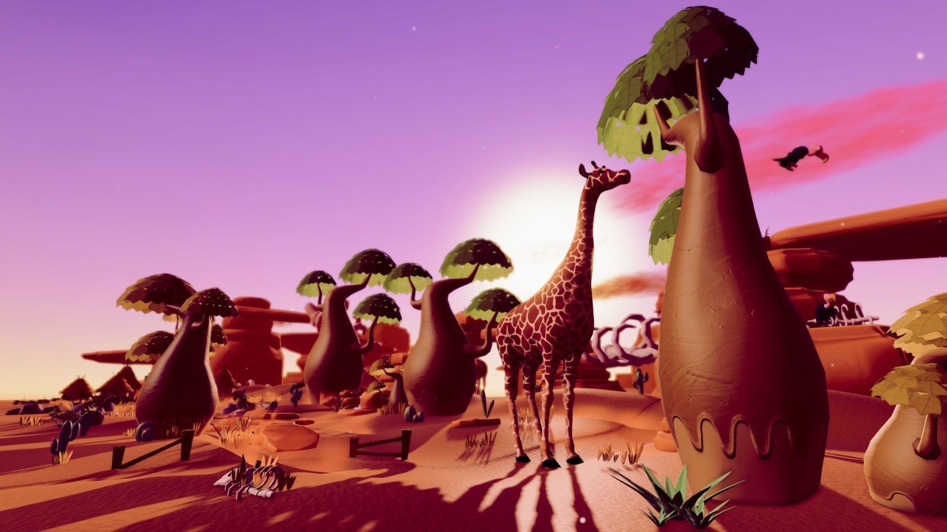 3D model Cartoon Style African Themed Pack Unity URP VR / AR / low-poly ...