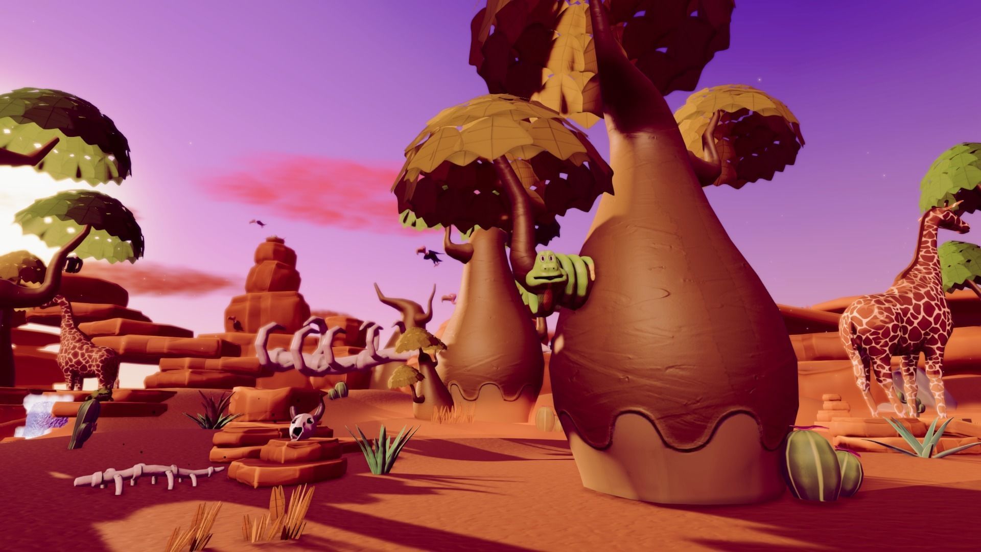 3D model Cartoon Style African Themed Pack Unity URP VR / AR / low-poly ...