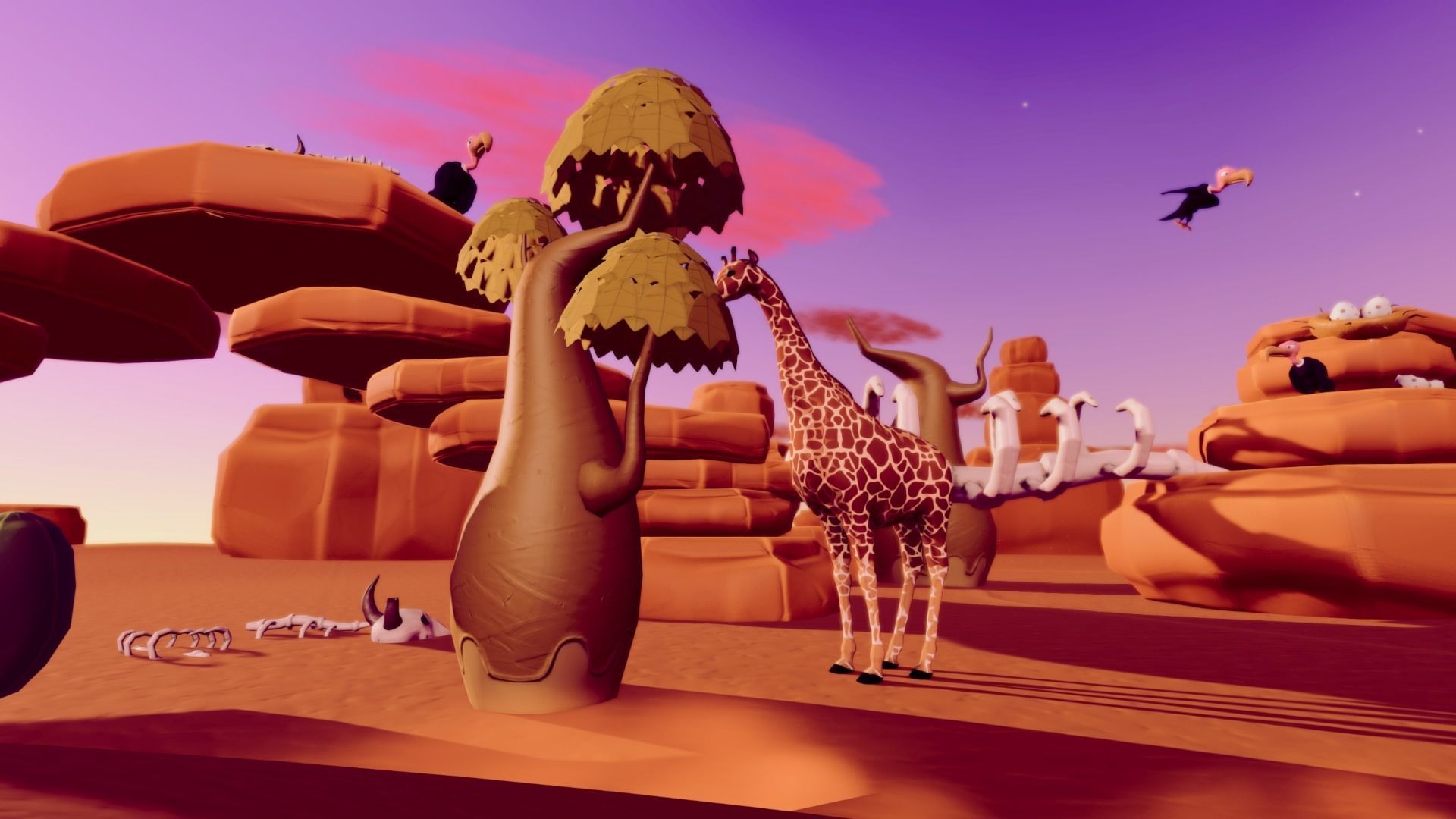 3D model Cartoon Style African Themed Pack Unity URP VR / AR / low-poly ...