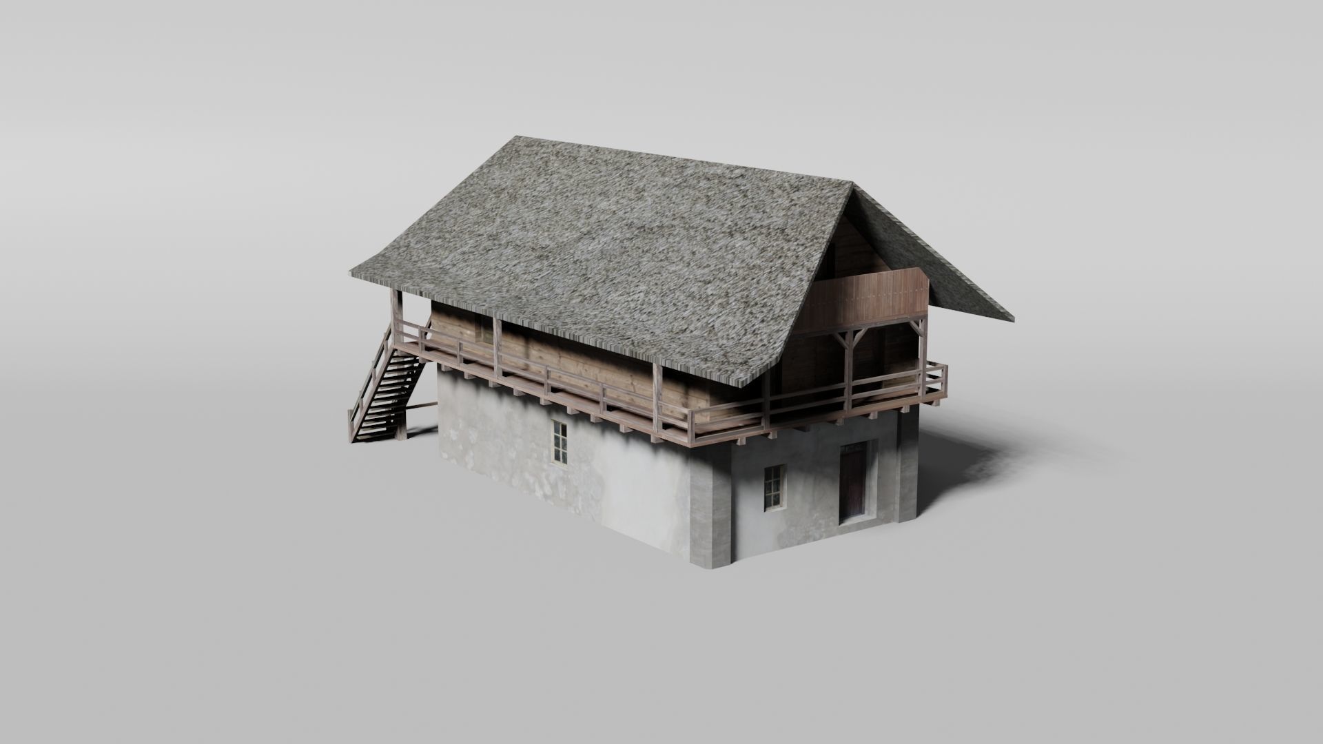 3D model Old rural barn VR / AR / low-poly | CGTrader