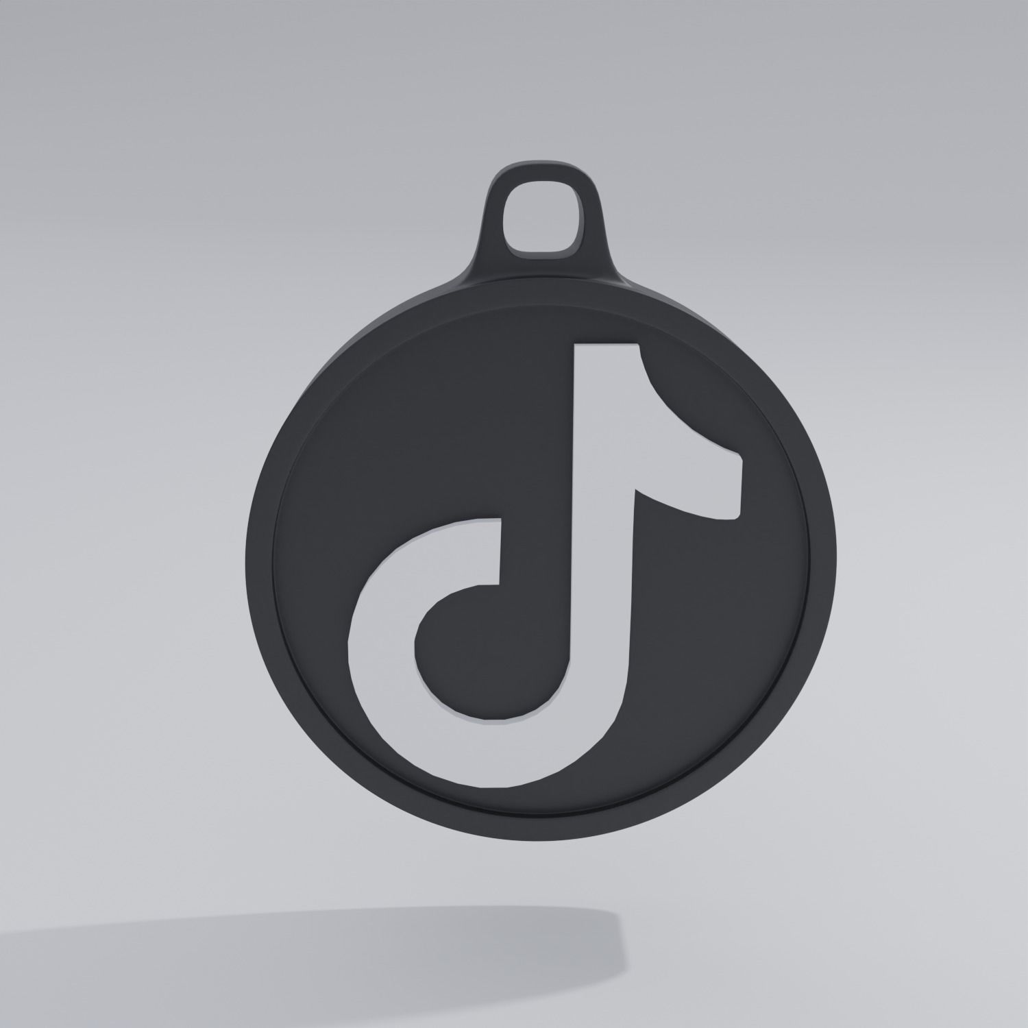 TikTok logo keychain for print 3D model 3D printable | CGTrader