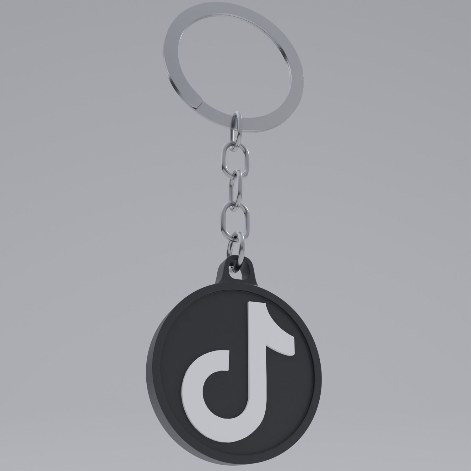 TikTok logo keychain for print 3D model 3D printable | CGTrader