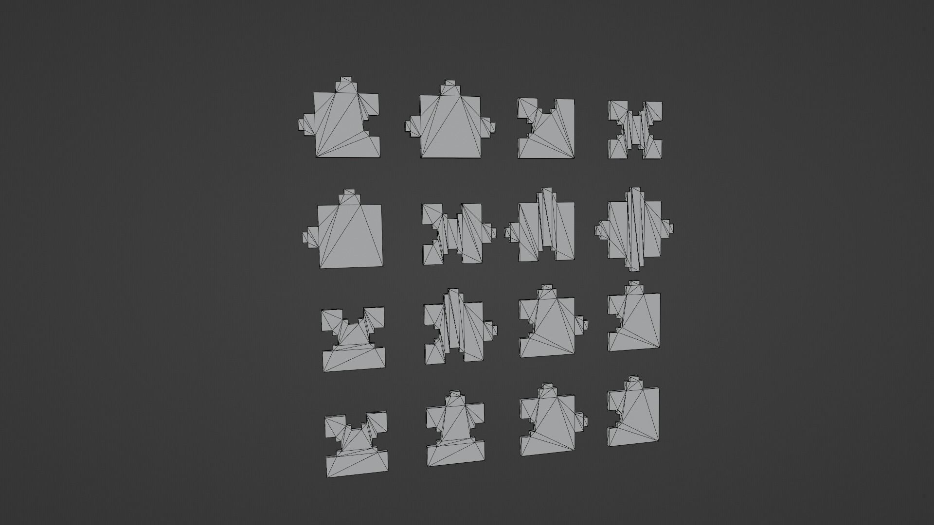 3D model Pixel Puzzle VR / AR / low-poly | CGTrader