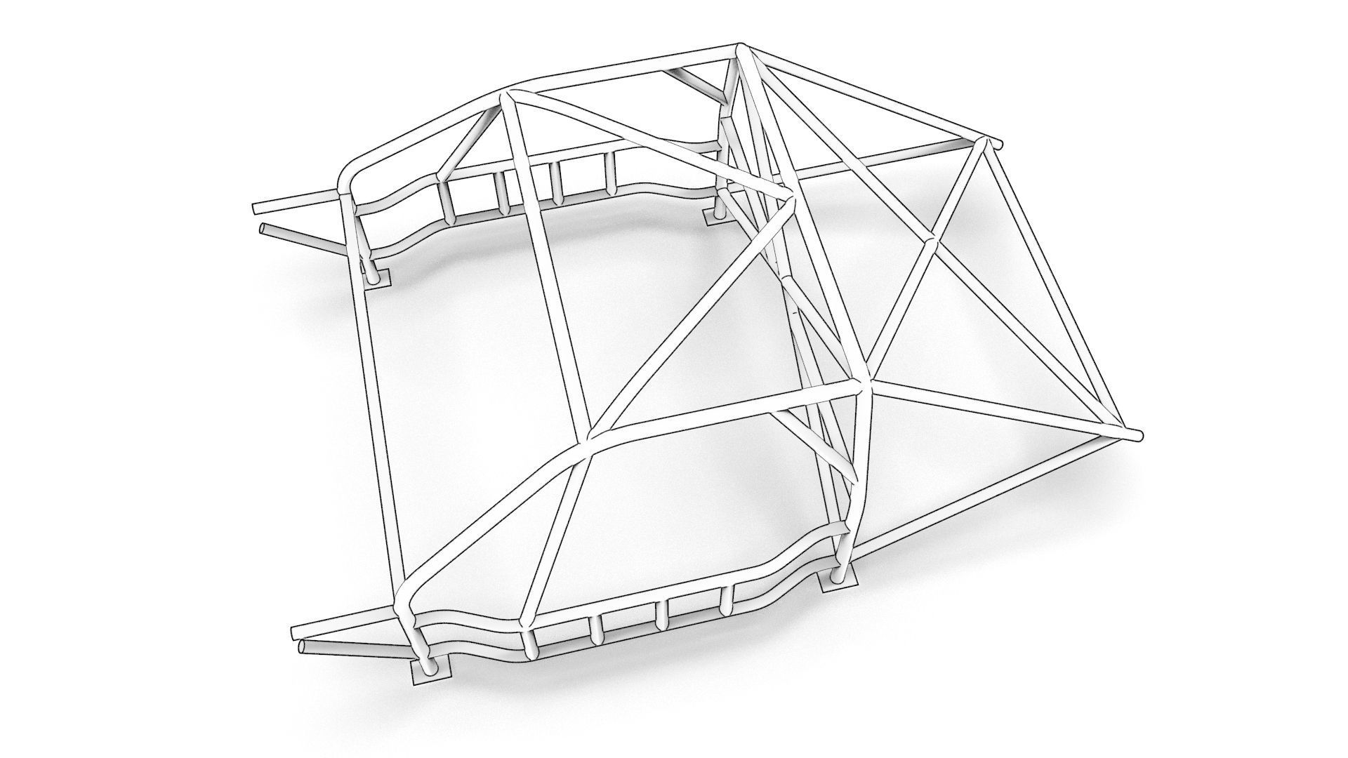 Roll cage V2 - nascar style 3D model | CGTrader