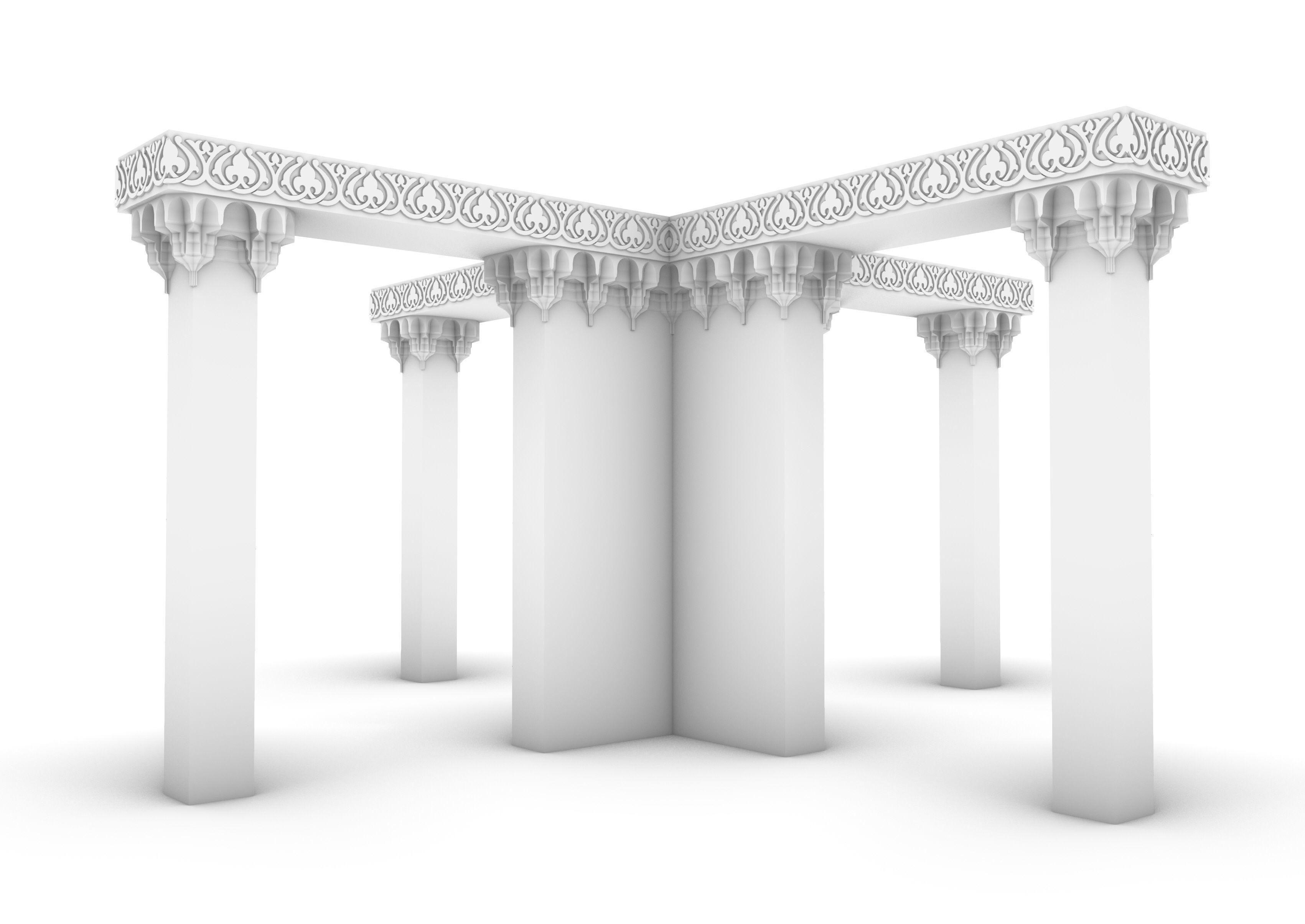 3D model Mukarnas - muqarnas column - 3d model VR / AR / low-poly ...
