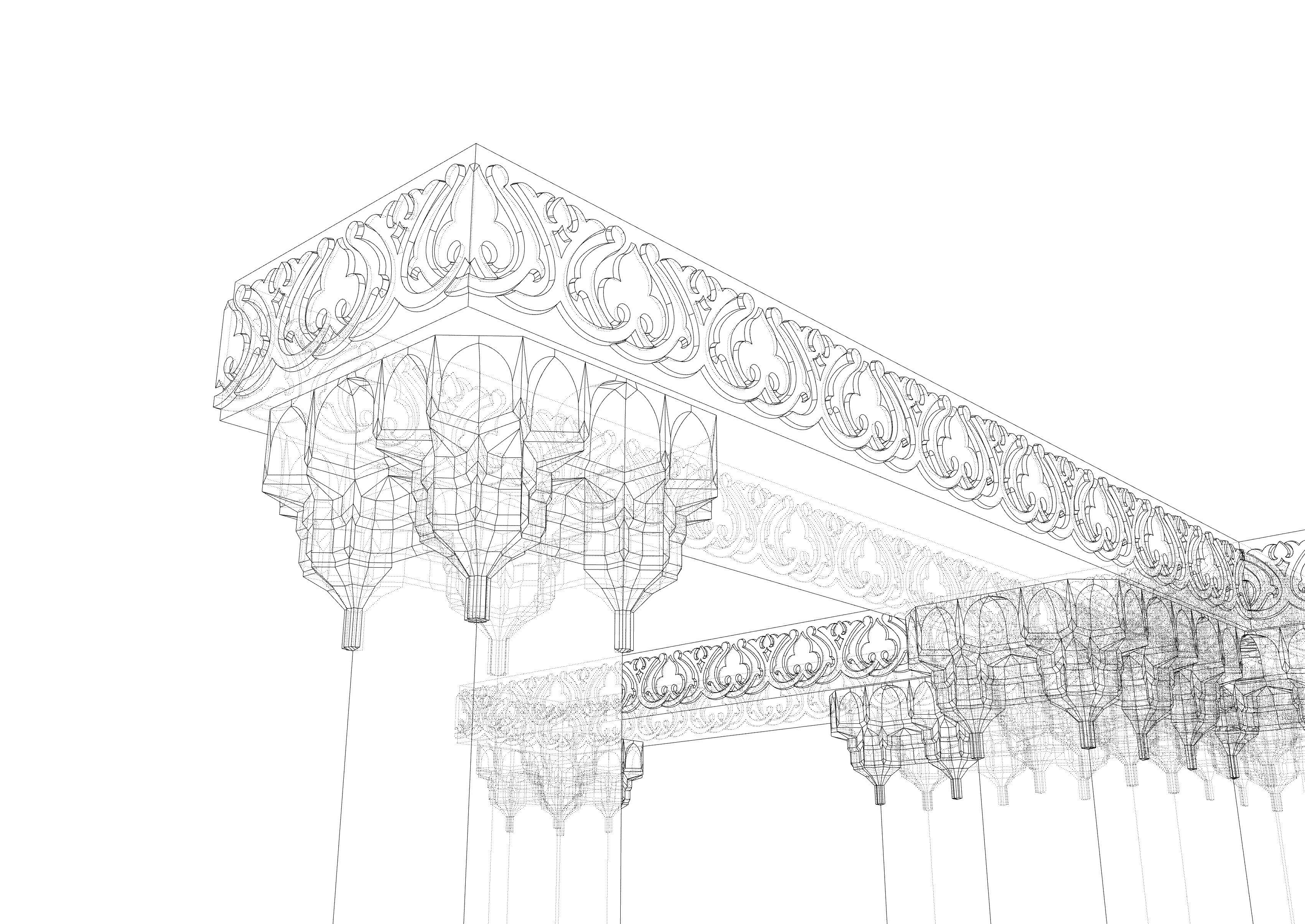 3D model Mukarnas - muqarnas column - 3d model VR / AR / low-poly ...