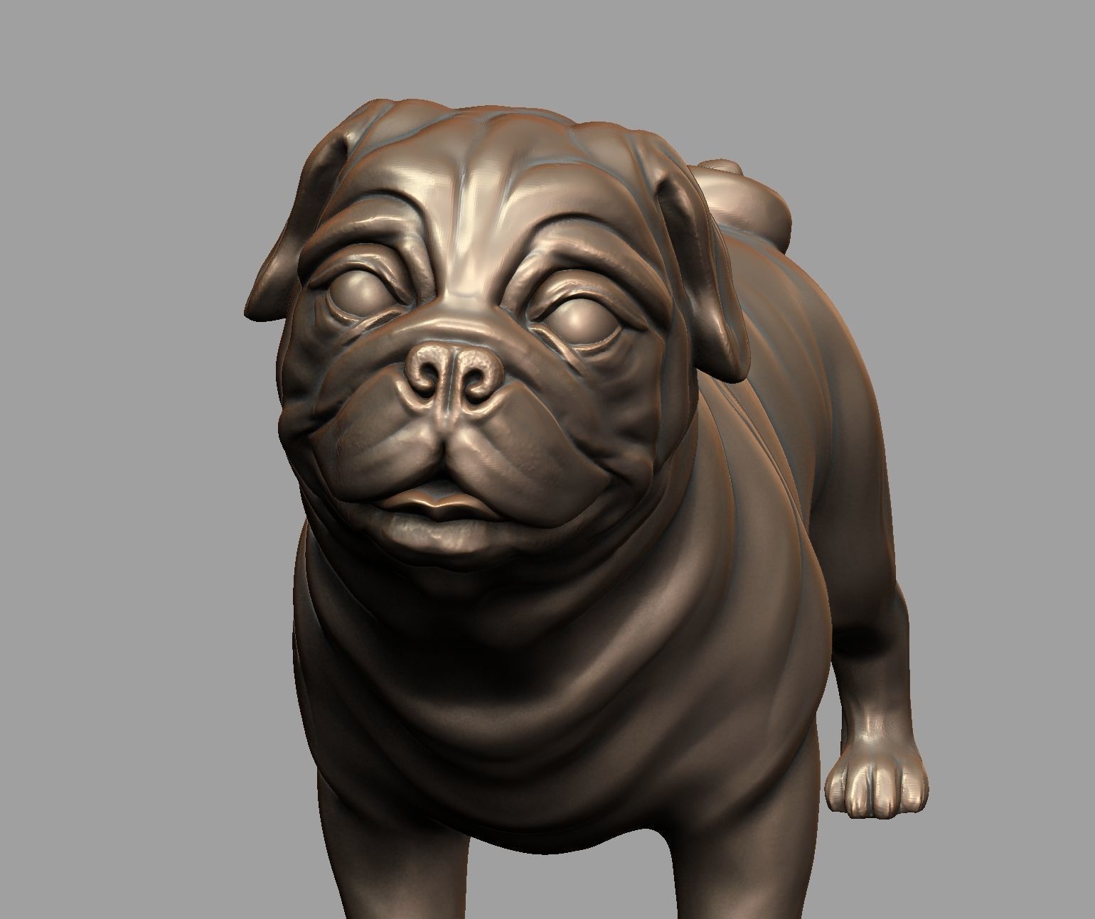 PUG Statue 3D model 3D printable | CGTrader
