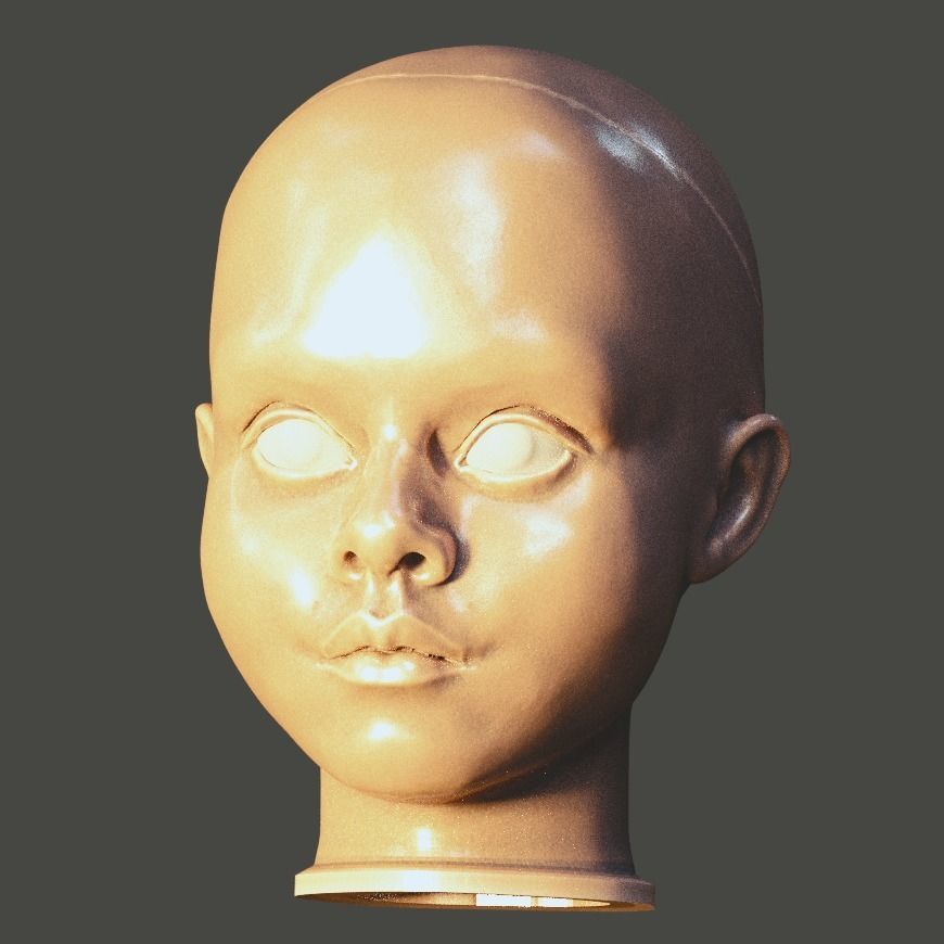 megan m3gan doll head 3D model 3D printable | CGTrader