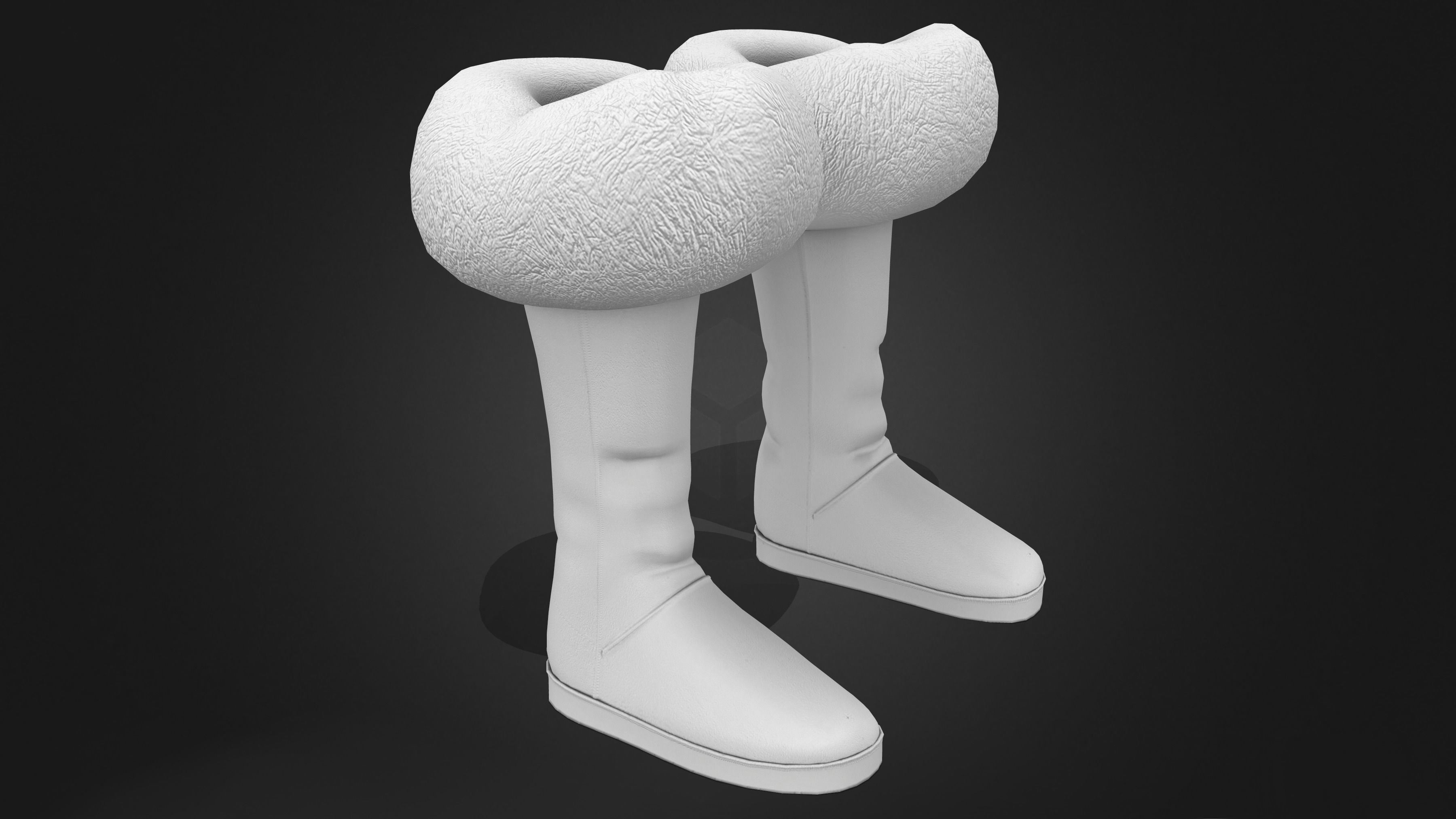3D model Tall Ugg Boots With Fur Trim VR / AR / low-poly | CGTrader