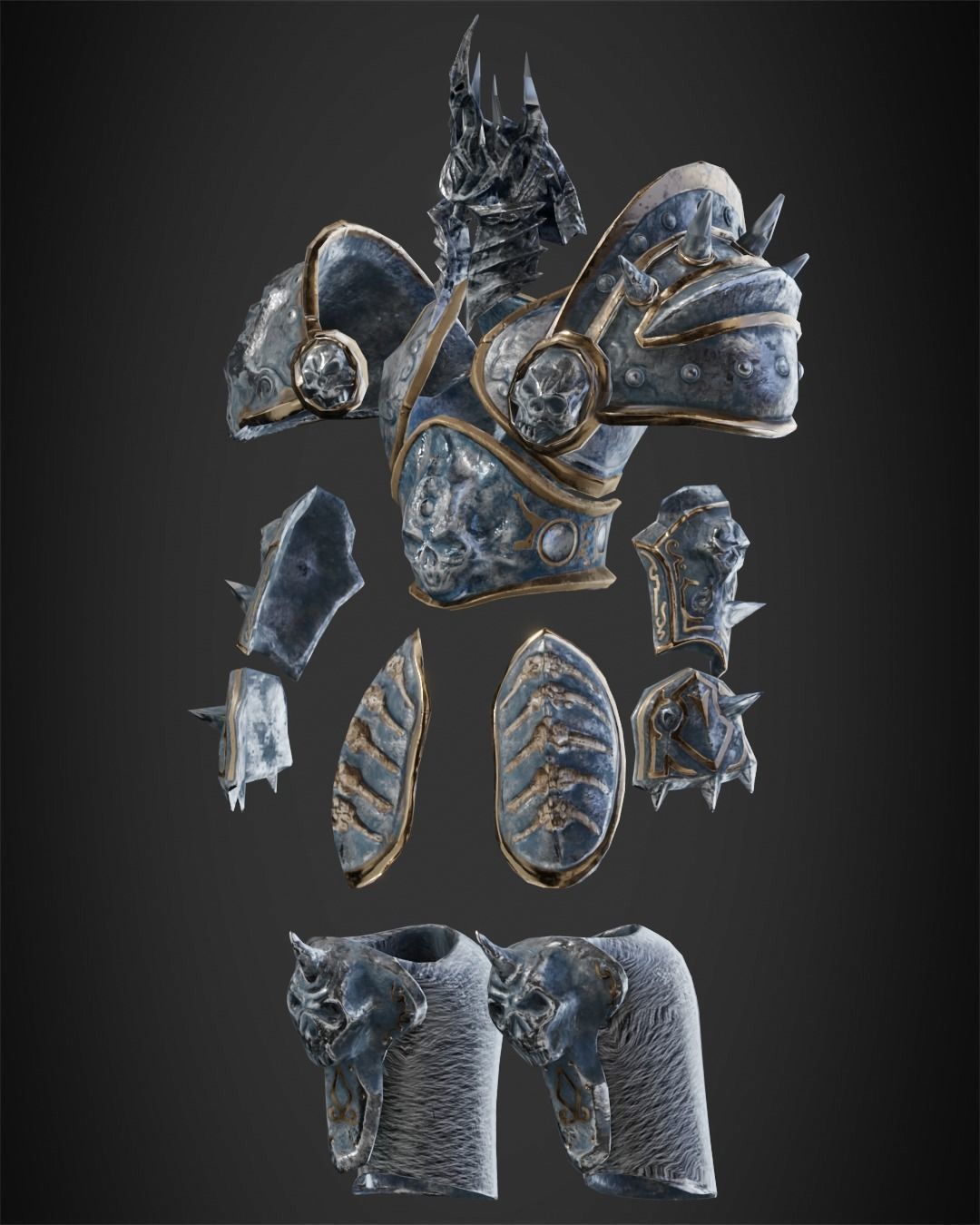 World of Warcraft Lich King Full Armor for Cosplay 3D model 3D ...