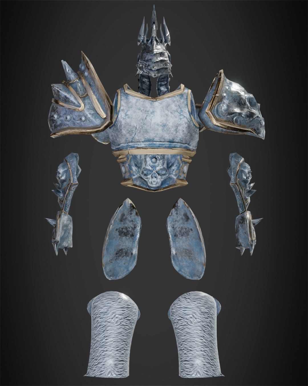 World of Warcraft Lich King Full Armor for Cosplay 3D model 3D ...