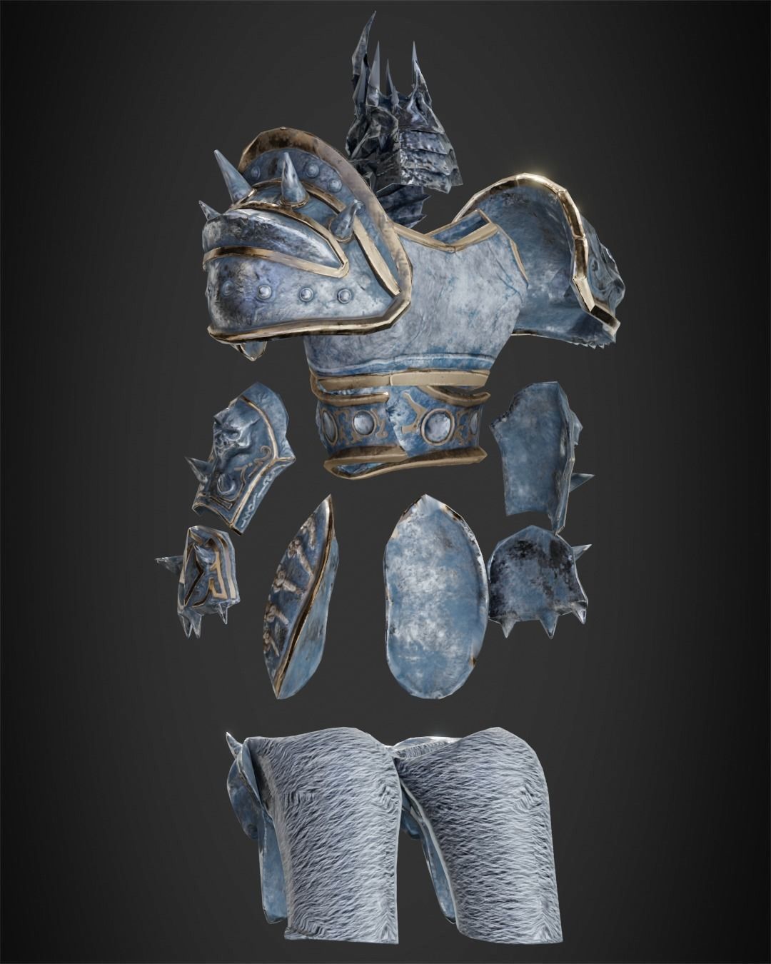 World of Warcraft Lich King Full Armor for Cosplay 3D model 3D ...