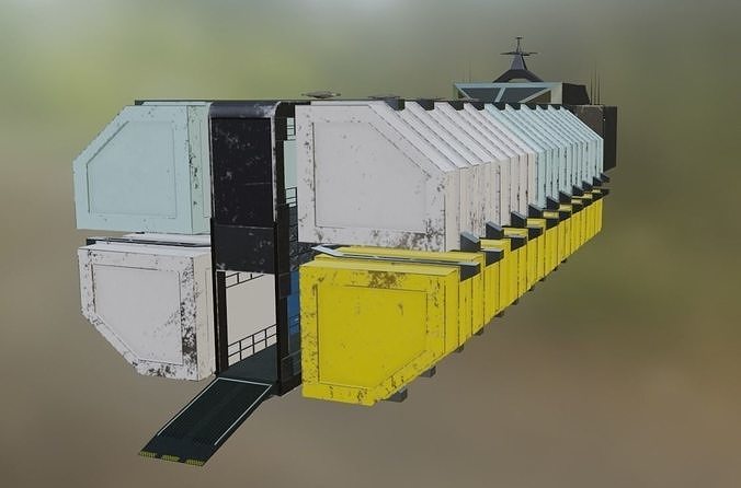 Plaustrum-class Medium Container Ferighter 3D model animated | CGTrader