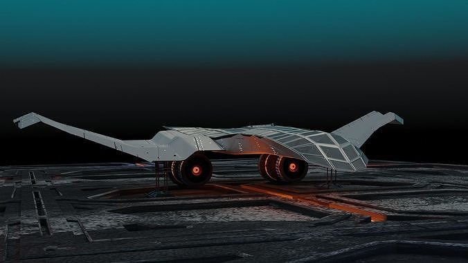 3D model SpaceJet D-111 Starship Sci-fi VR / AR / low-poly | CGTrader