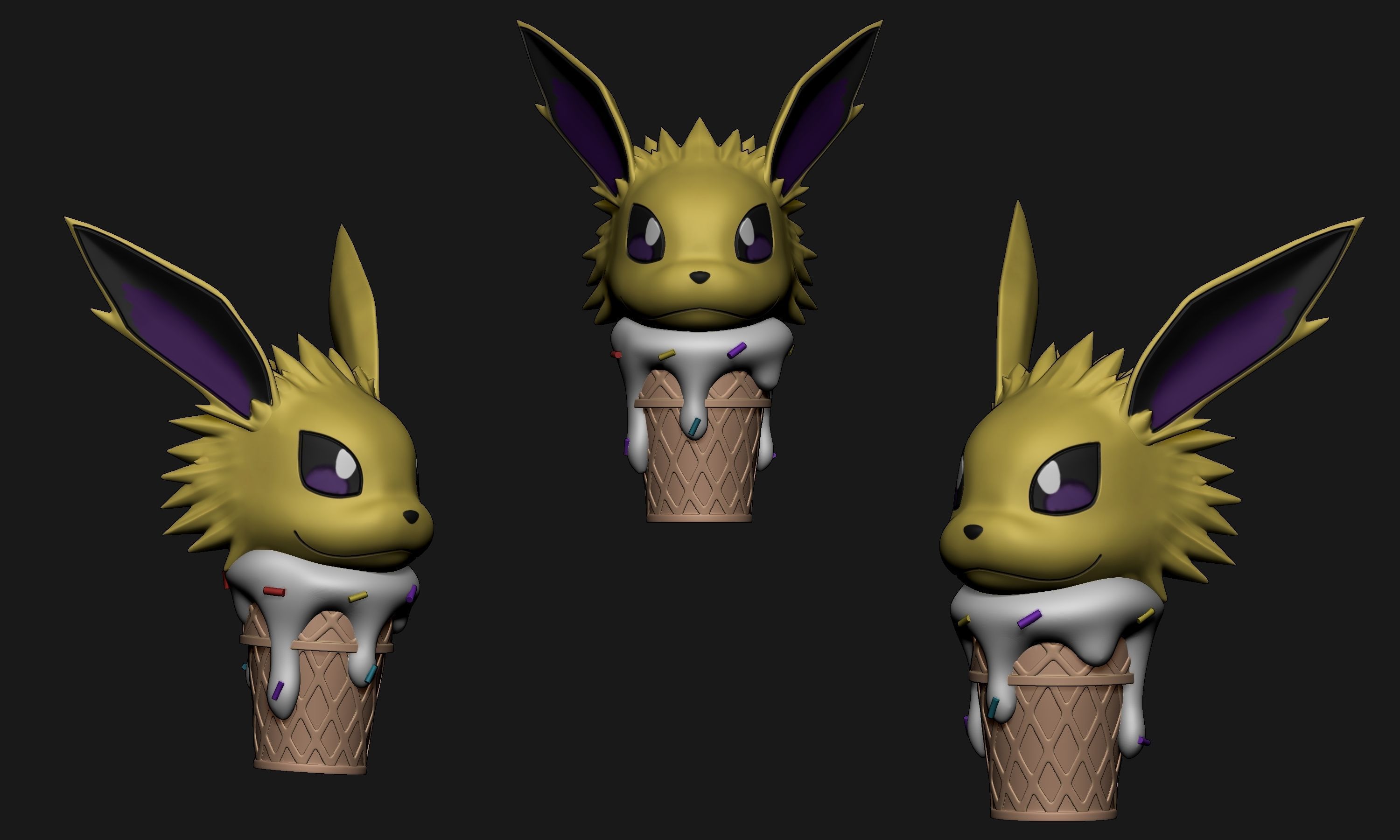 Pokemon - Ice Cream Jolteon 3D model 3D printable | CGTrader