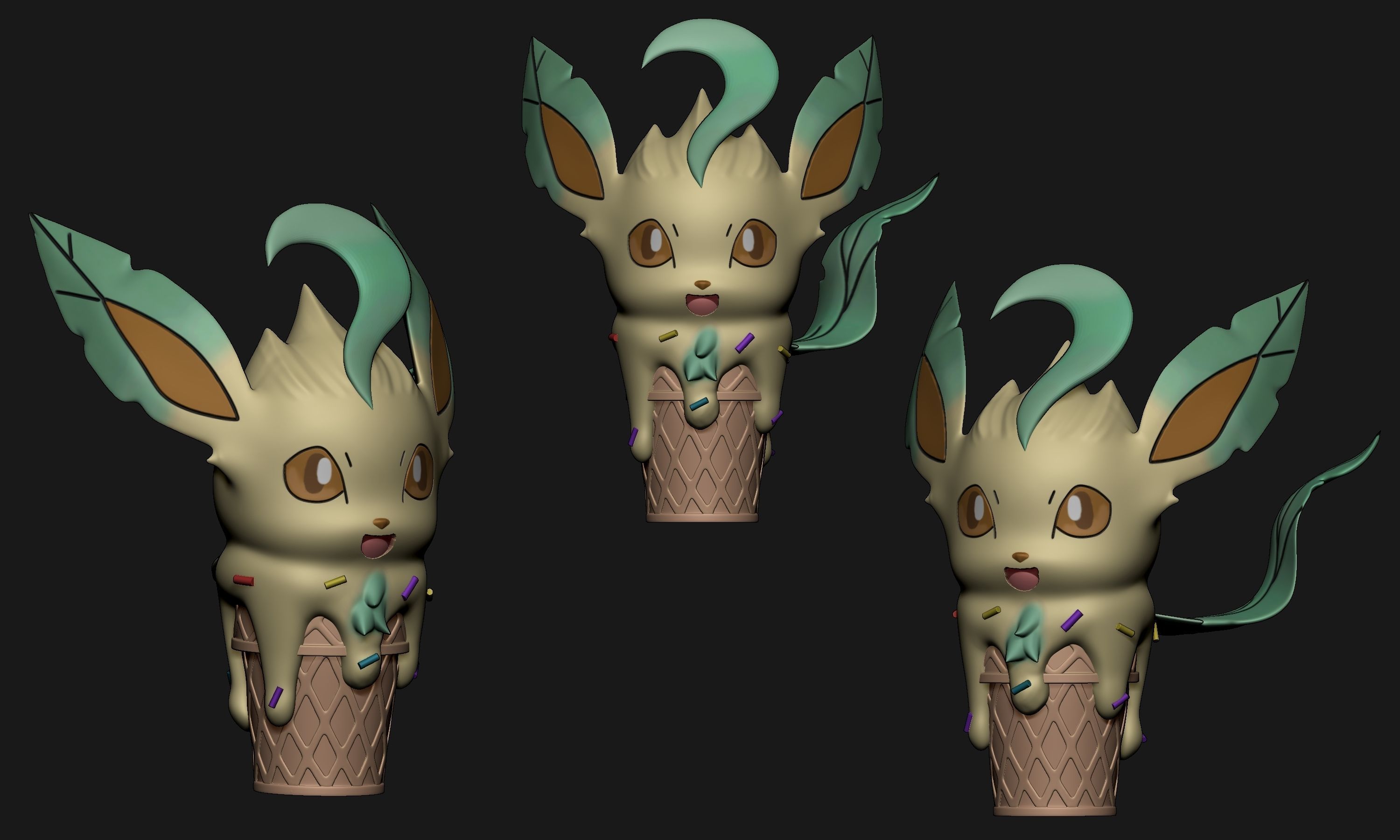 Pokemon - Ice Cream All Eeveelutions 3D model 3D printable | CGTrader