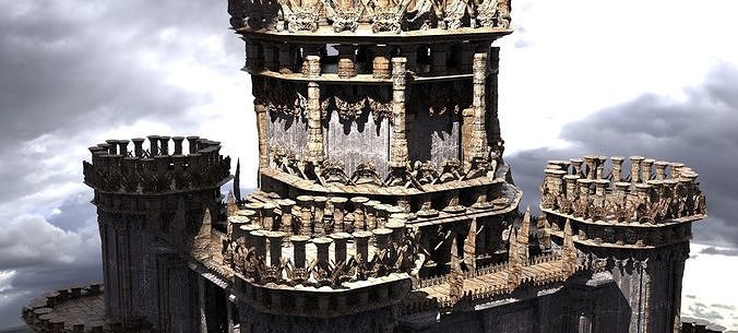 Ancient Elden Celtic Towers Kit bash 3D model | CGTrader