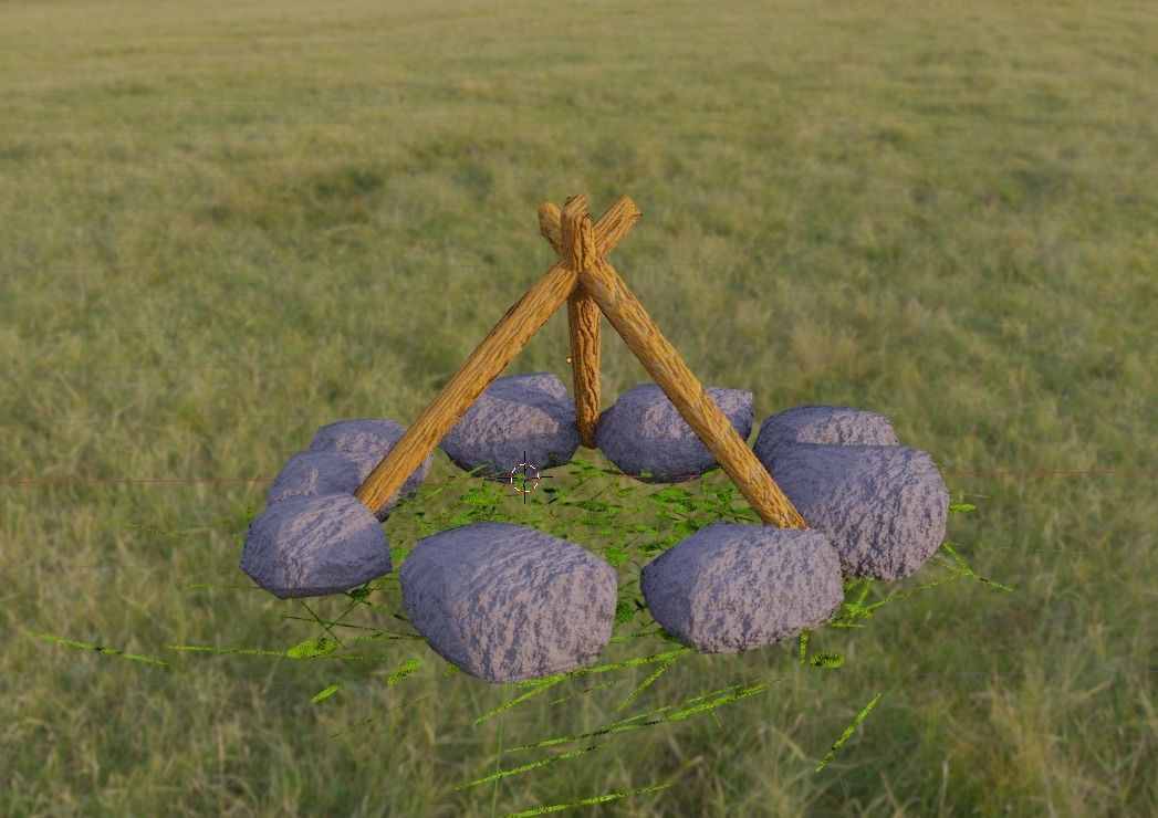 3D model Unlit Survival Firepit Game Ready VR / AR / low-poly | CGTrader