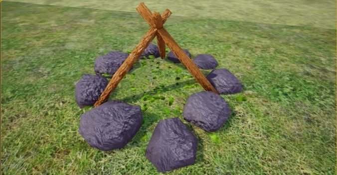 3D model Unlit Survival Firepit Game Ready VR / AR / low-poly | CGTrader