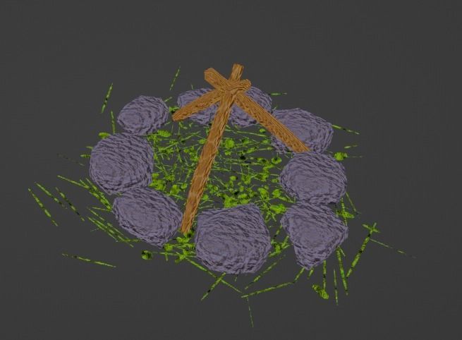 3D model Unlit Survival Firepit Game Ready VR / AR / low-poly | CGTrader