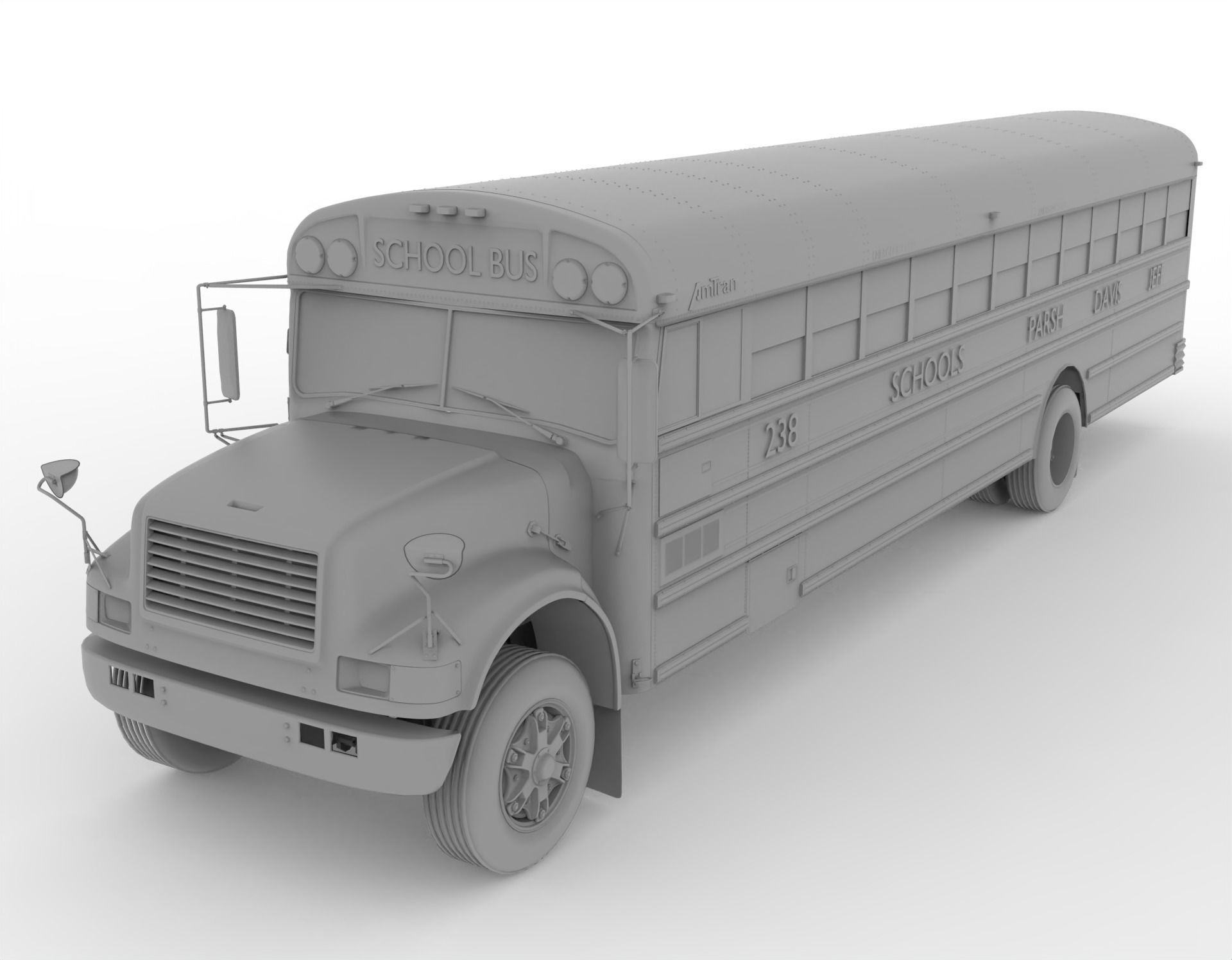 Ward Amtran School Bus 3D model | CGTrader