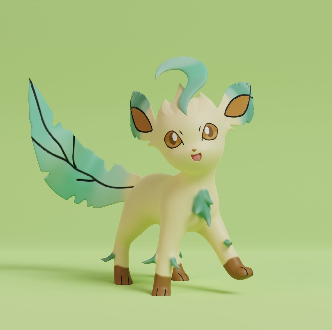 Pokemon - Leafeon New Version 3D model 3D printable | CGTrader